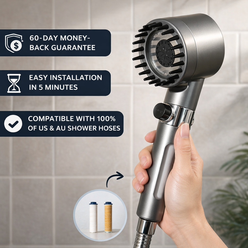 AURELIS™ Filtered Handheld Showerhead – AURELIS™ | Premium Filtered ...